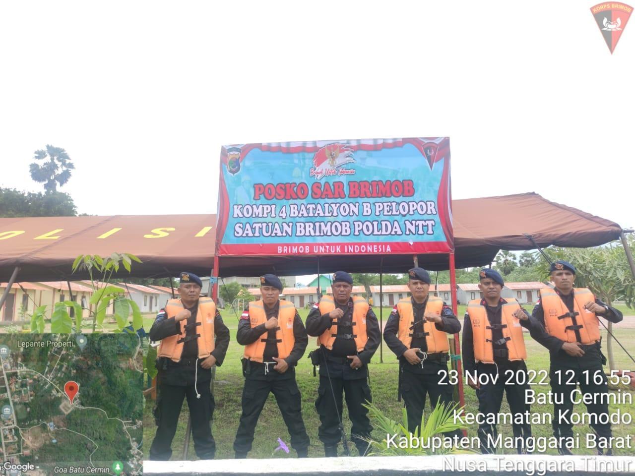 Danki Brimob Kompi 4 Batalyon B Pelopor Labuan Bajo, Pimpin Personel Dirikan Posko SAR